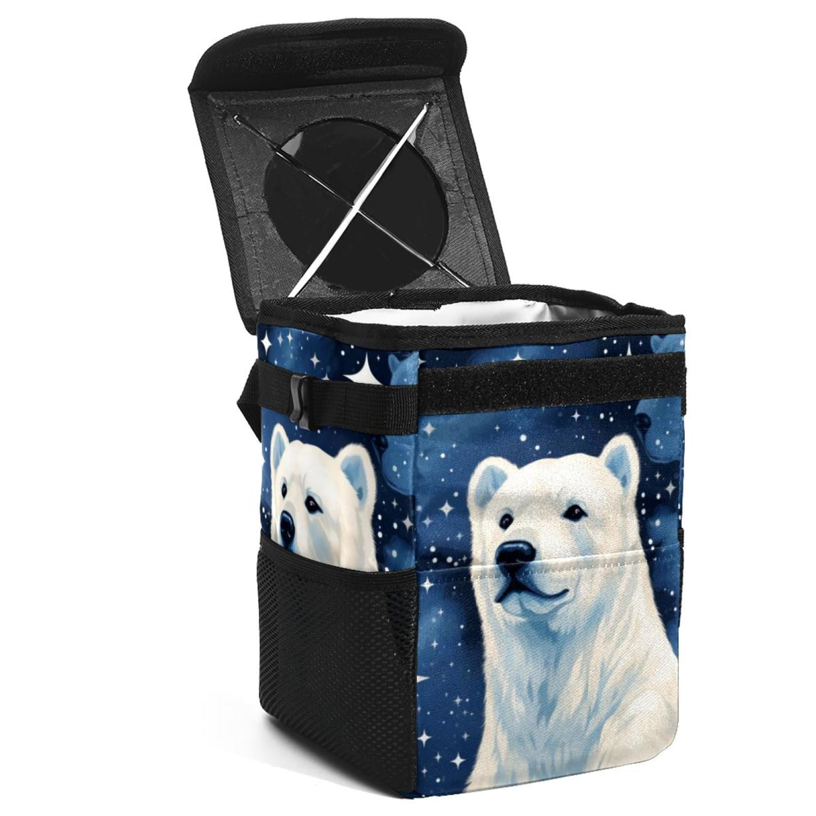 Polar Bear Foldable Car Garbage Can with Lid, Leak-Proof, Hanging ...