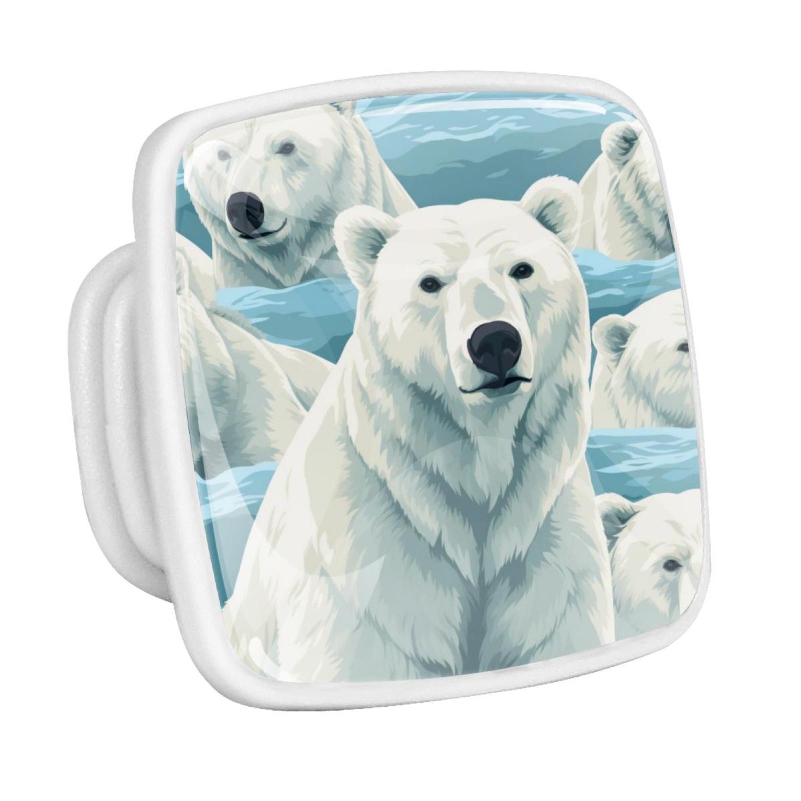 Polar Bear Ice Animals Fluorescent Drawer Pulls with Screws Square 4 ...