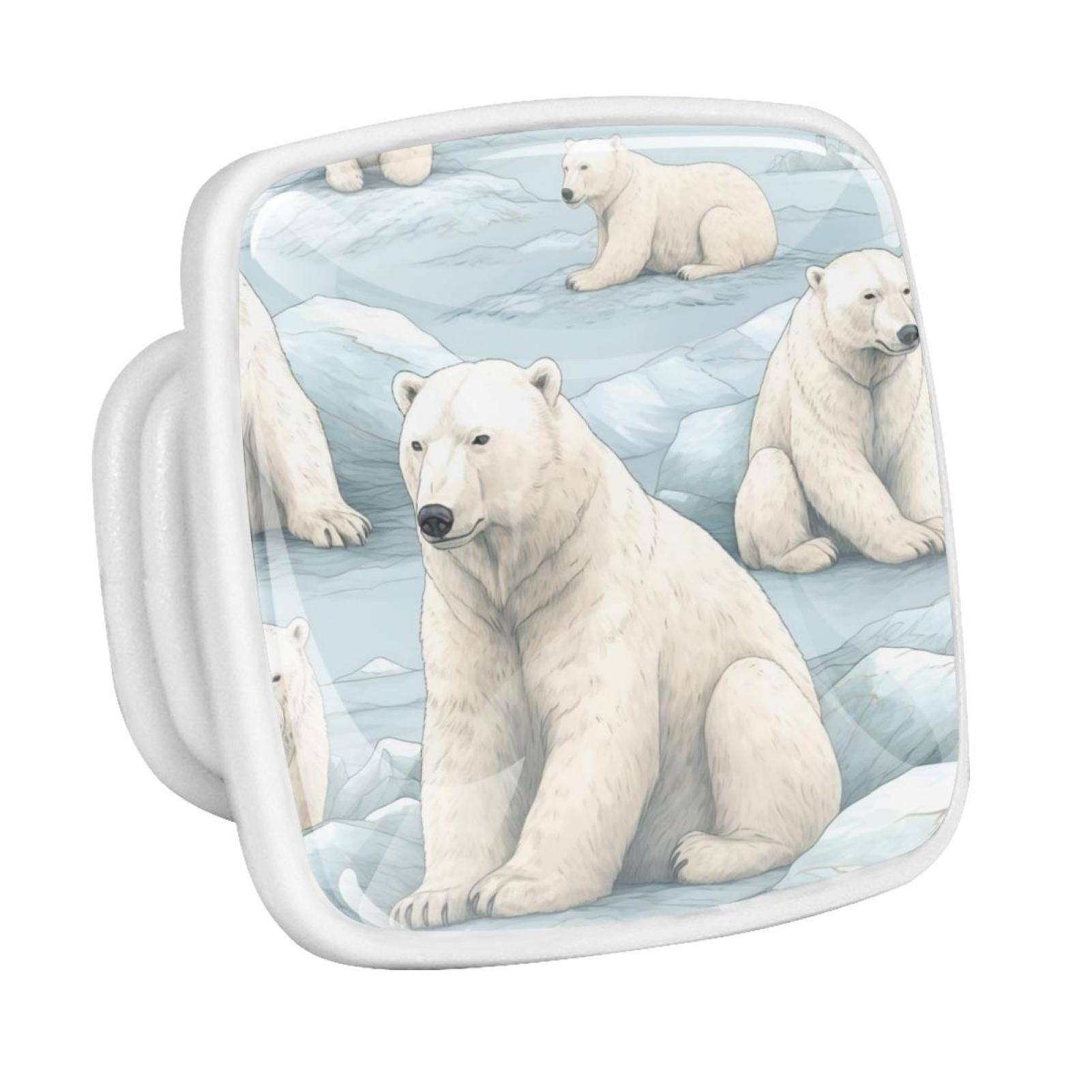 Polar Bear Ice Animals Fluorescent Drawer Pulls with Screws Square 4 ...