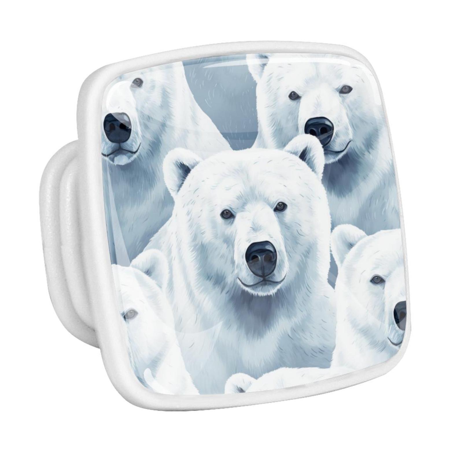 Polar Bear Ice Animals Fluorescent Drawer Pulls with Screws Square 4 ...