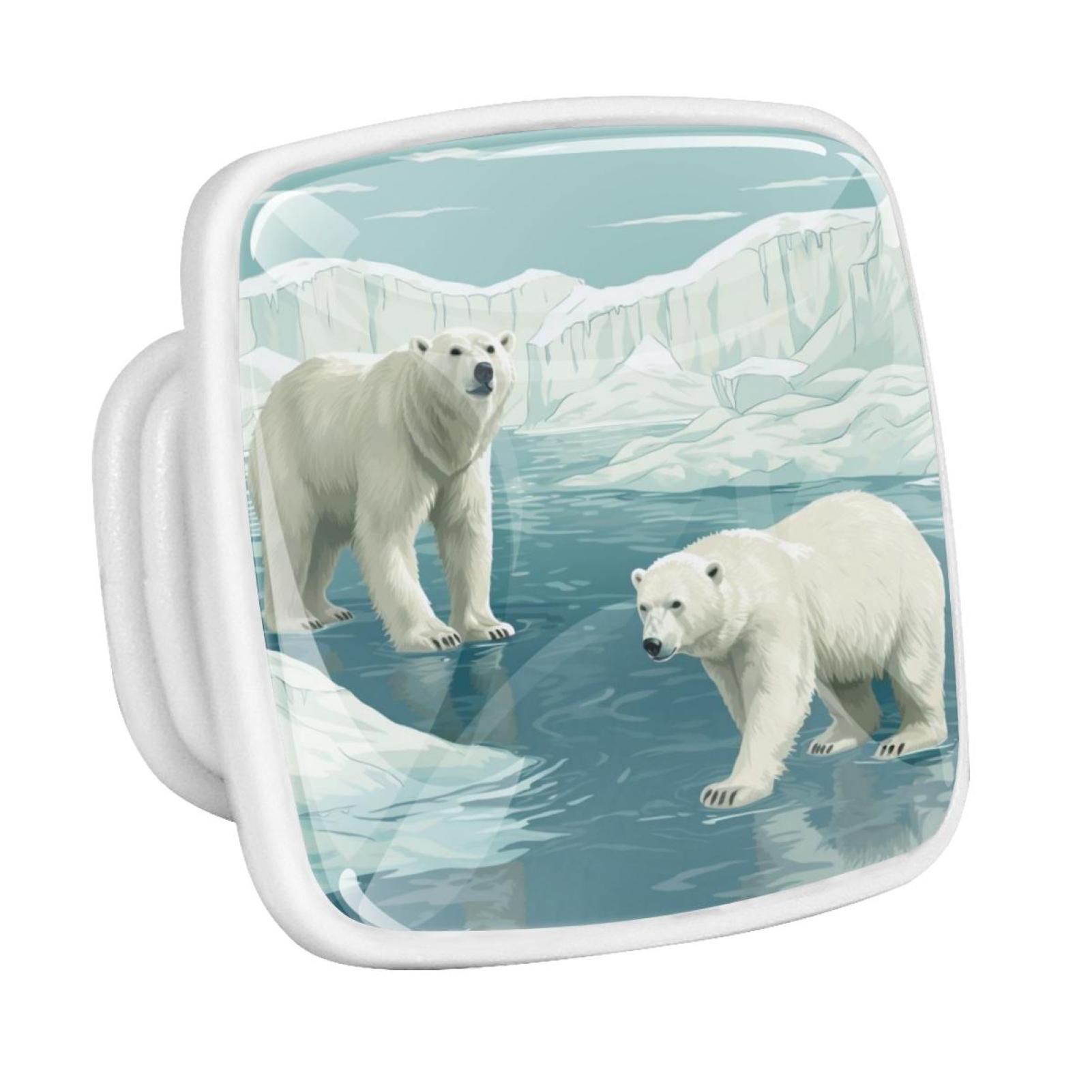 Polar Bear Ice Animals Fluorescent Drawer Pulls with Screws Square 4 ...