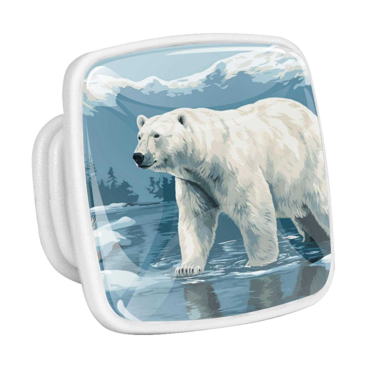 Polar Bear Ice Animals Fluorescent Drawer Pulls with Screws Square 4 ...