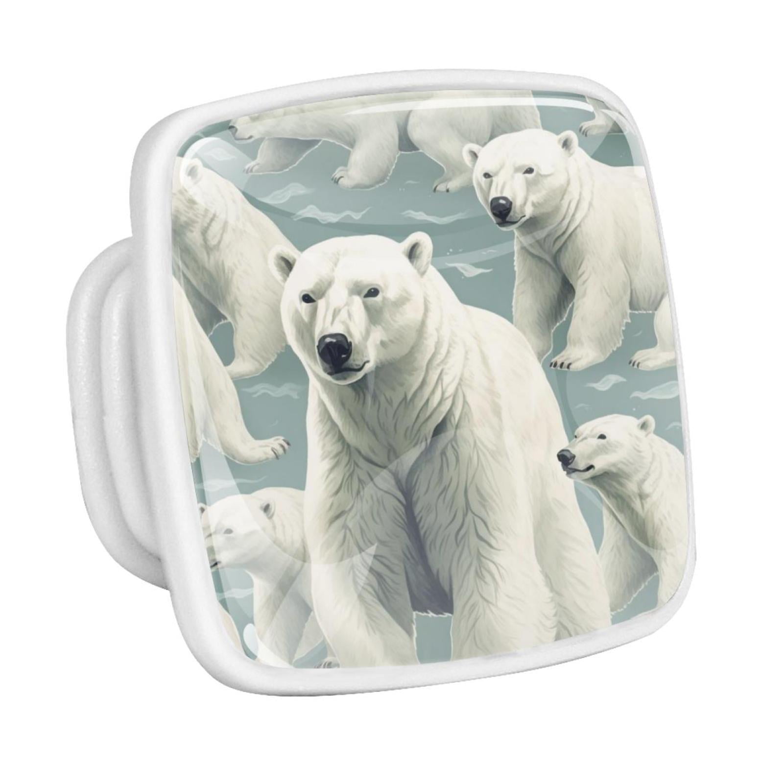 Polar Bear Ice Animals Fluorescent Drawer Pulls with Screws Square 4 ...