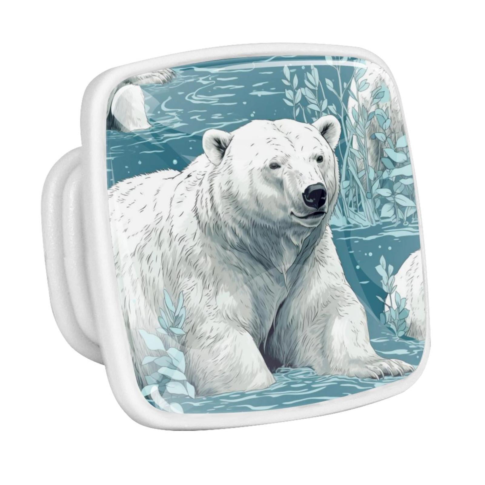 Polar Bear Ice Animals Fluorescent Drawer Pulls with Screws Square 4 ...