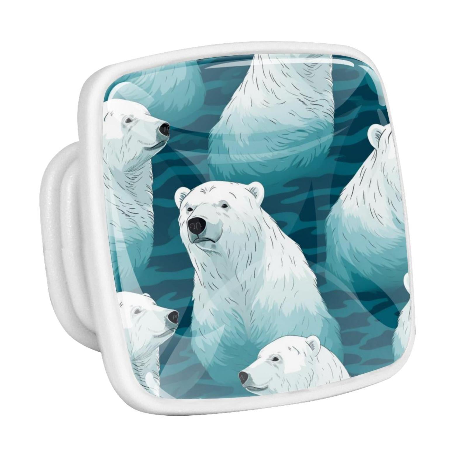 Polar Bear Ice Animals Fluorescent Drawer Pulls with Screws Square 4 ...