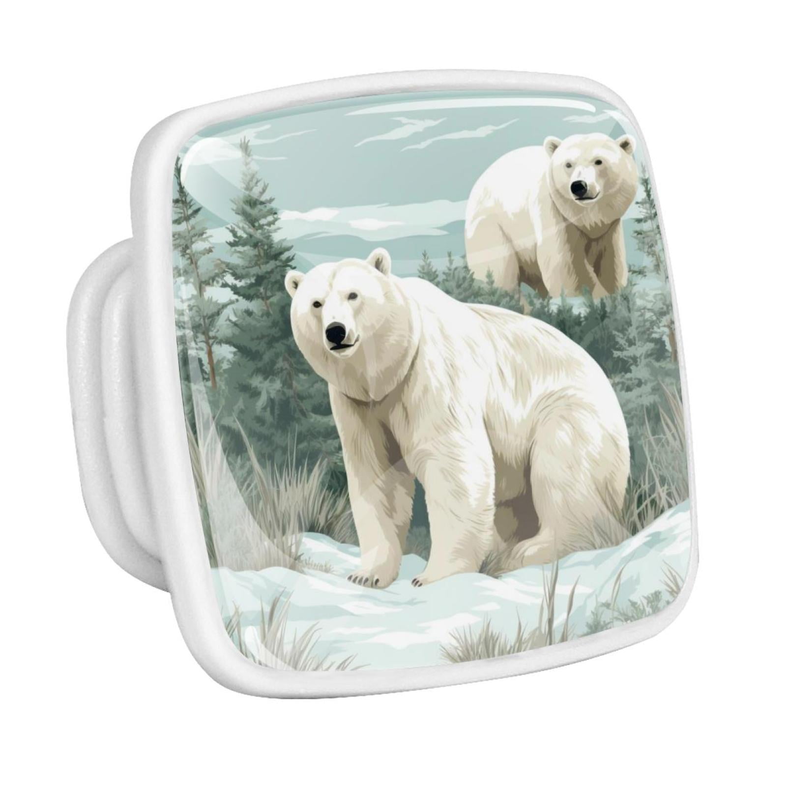Polar Bear Ice Animals Fluorescent Drawer Pulls with Screws Square 4 ...