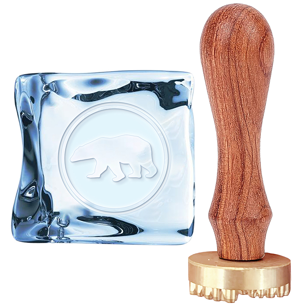 Polar Bear Ice Stamp Ice Cube Stamp Ice Branding Stamp with Removable ...