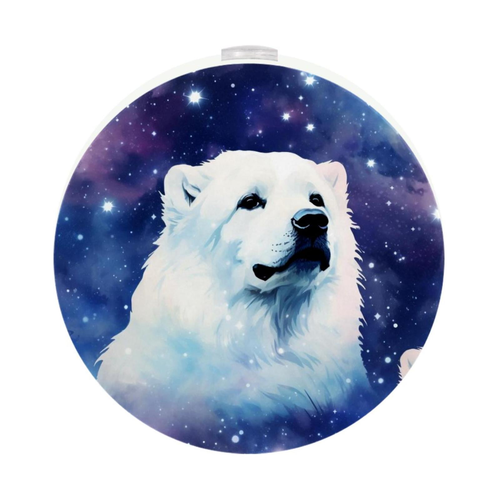 Polar Bear LED Round Night Light-2PCS Ultra Bright Candle Battery ...