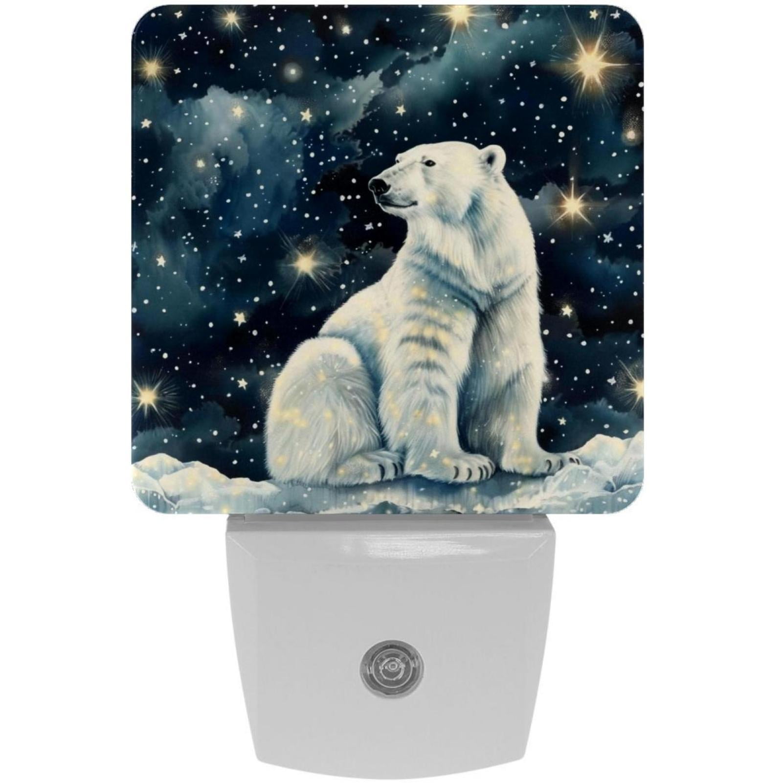 Polar Bear LED Square Night Lights - Energy Efficient Plug-in Wall Lamp ...