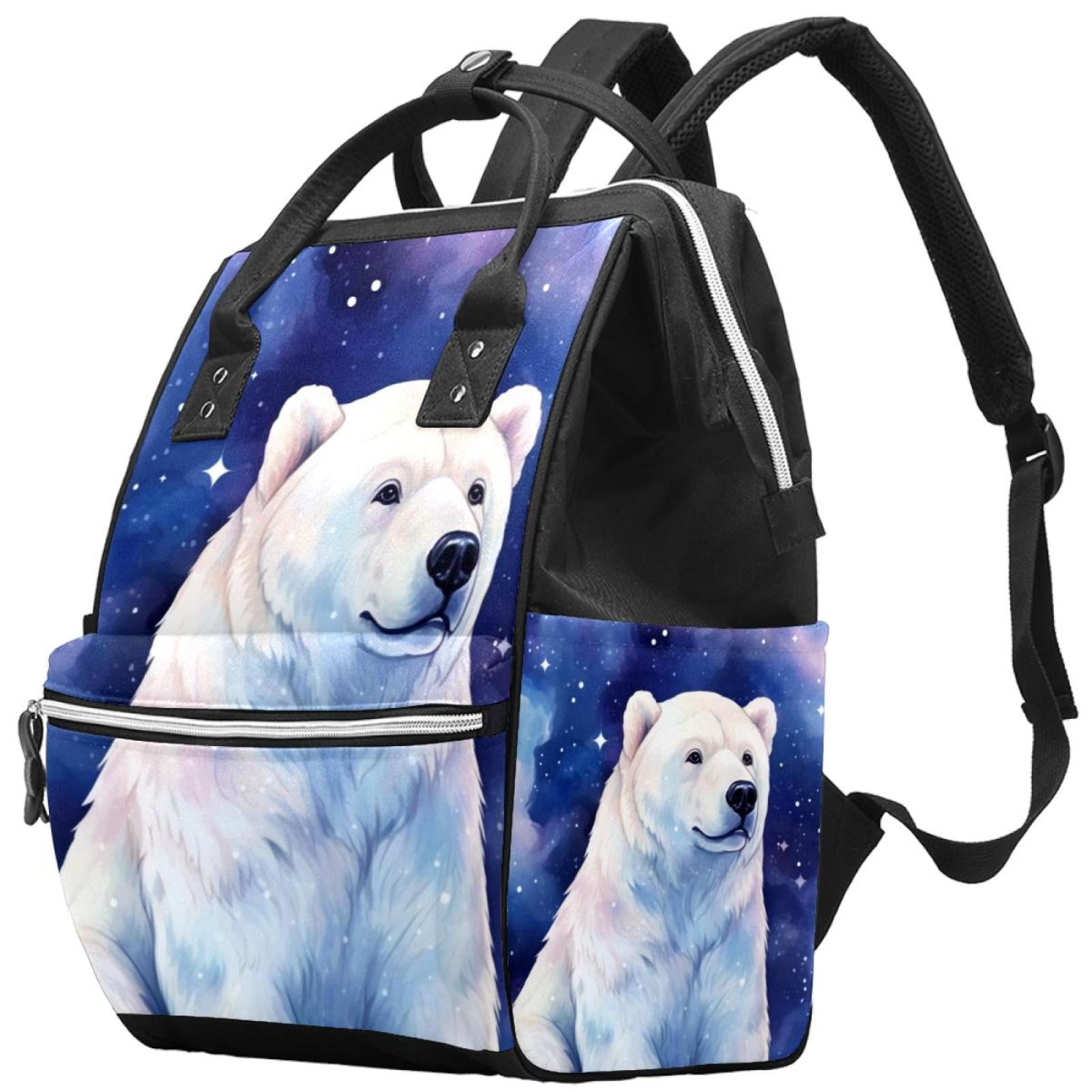 Polar Bear Large Capacity Adjustable Shoulder Strap Mommy Bag Backpack ...
