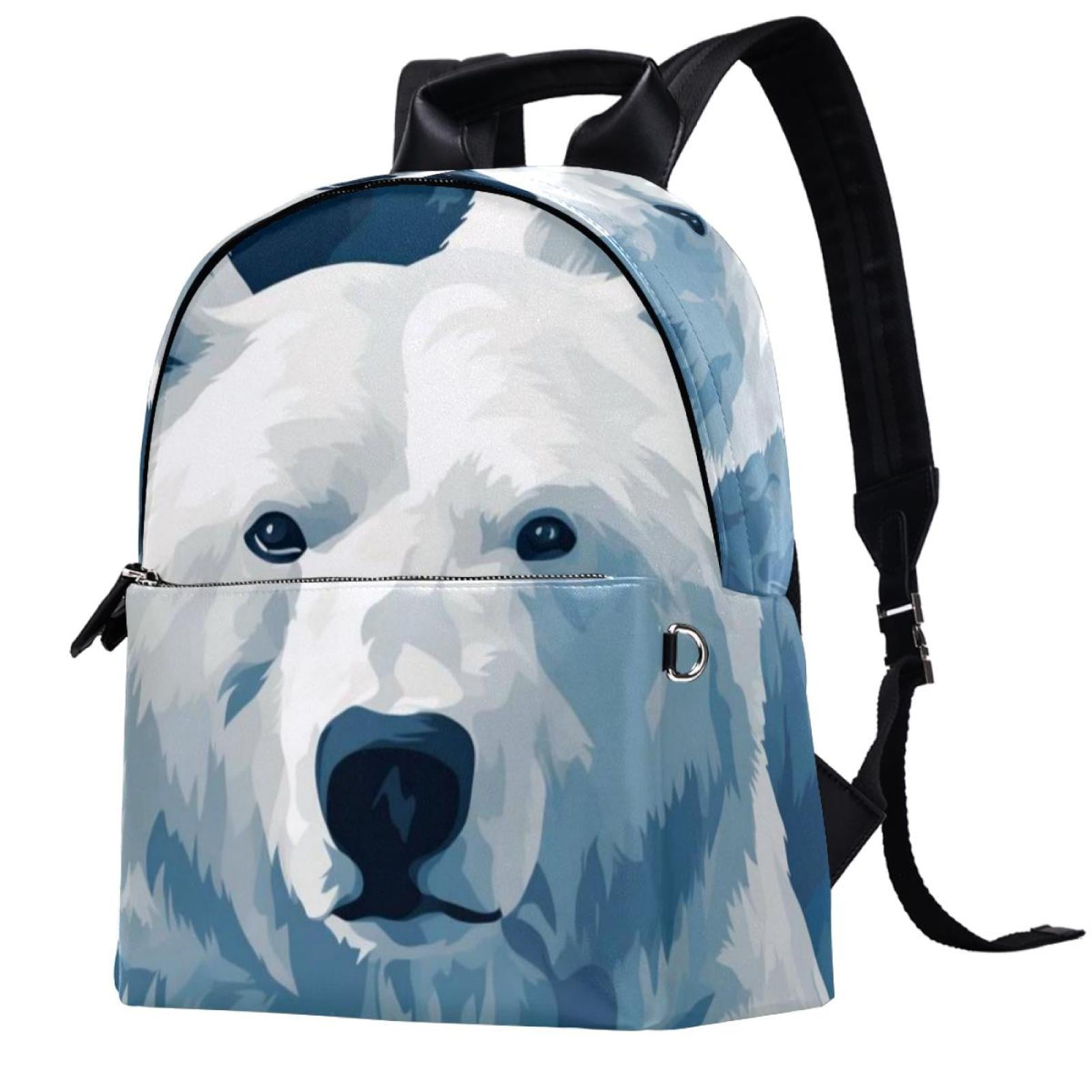 Polar Bear Leather Business Backpack with Adjustable Shoulder Straps ...