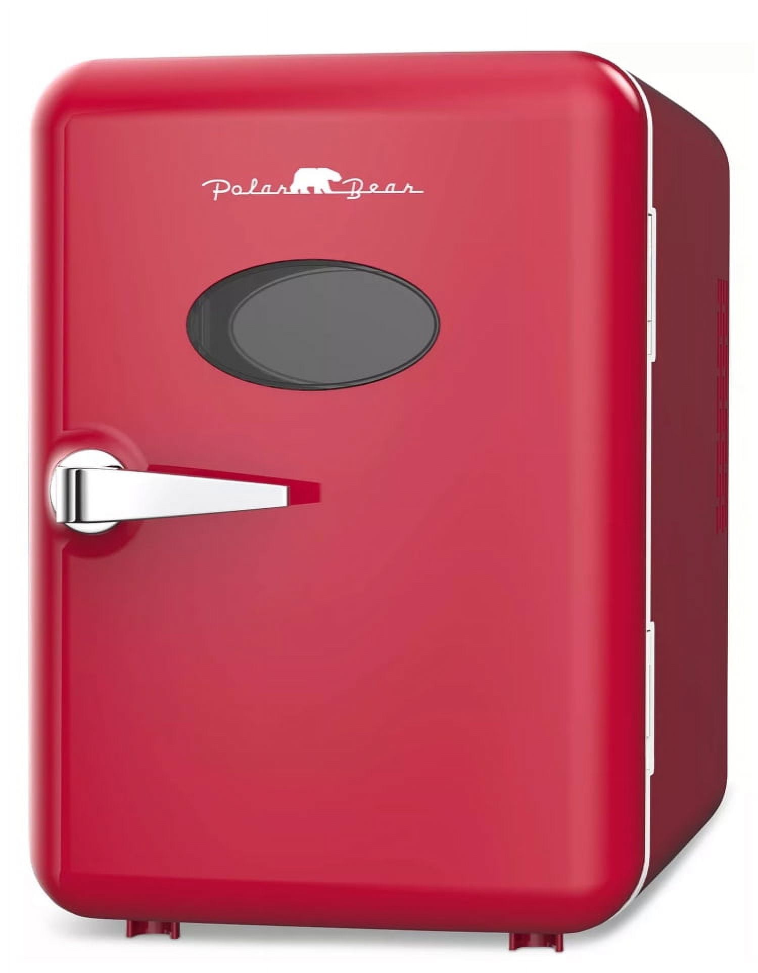 Polar Bear Mini Fridge Cooler Removable Shelves 4L Refrigerators, Red ...