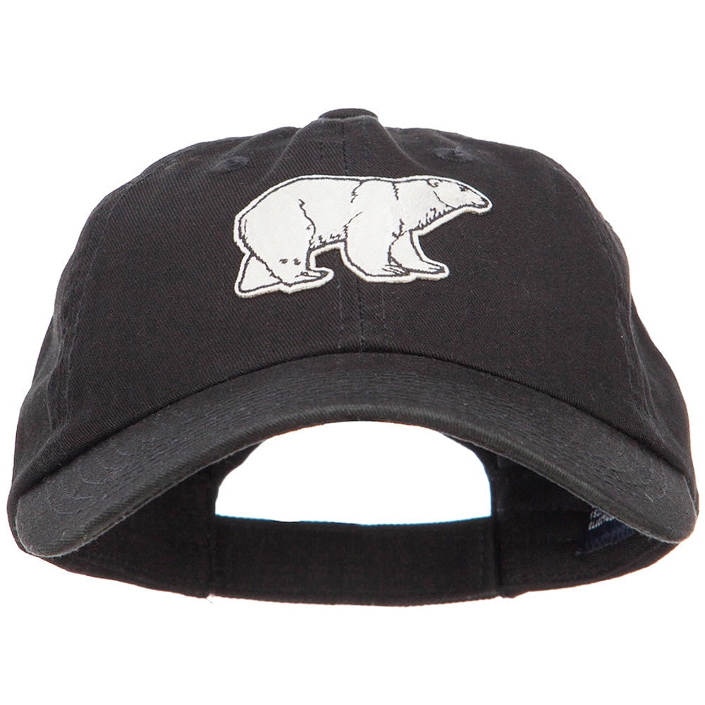 Polar Bear Patched Low Profile Cotton Cap - Black OSFM - Walmart.com