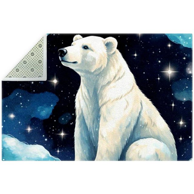 Polar Bear Polyester Office Mat - Right-Angle Floor Protector for ...