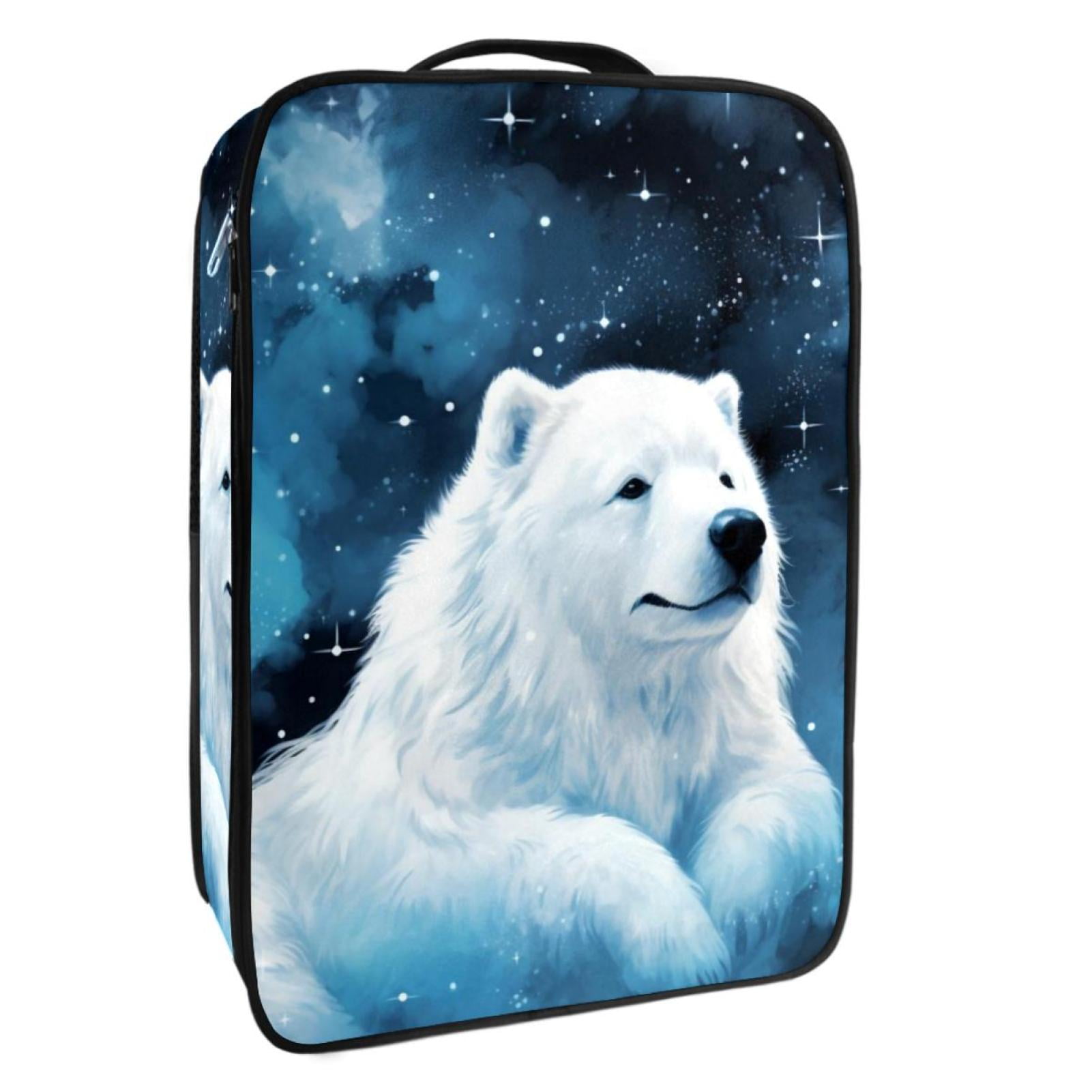 Polar Bear Polyester Shoe Box Holder Organizer Container 23x31cm/9x12in ...