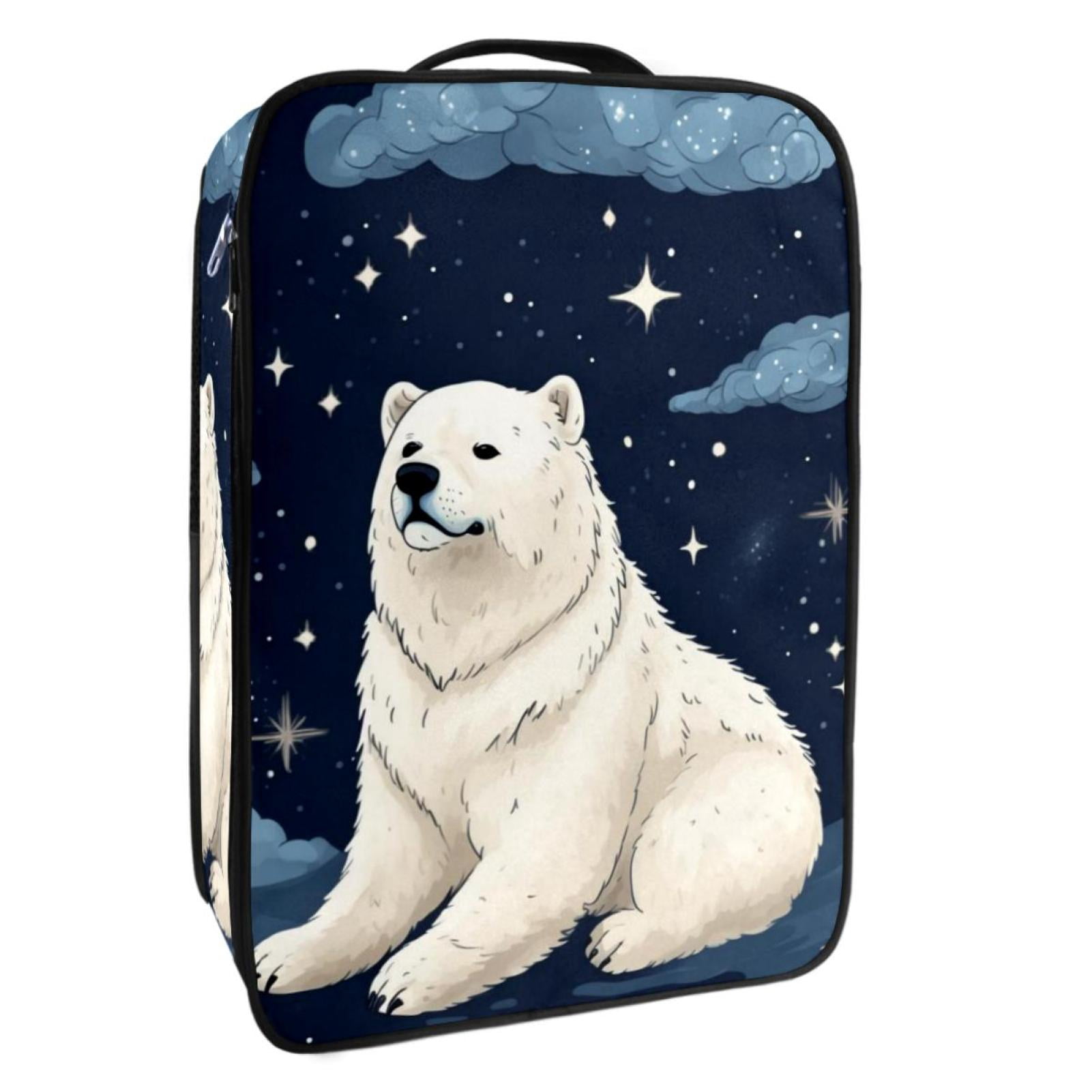 Polar Bear Polyester Shoe Boxes Organizer - 23x31cm/9x12in - Space ...