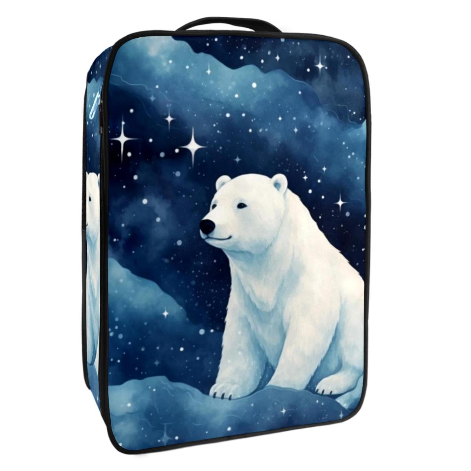 Polar Bear Polyester Shoe Boxes Organizer for Closet Storage - 23x31cm ...