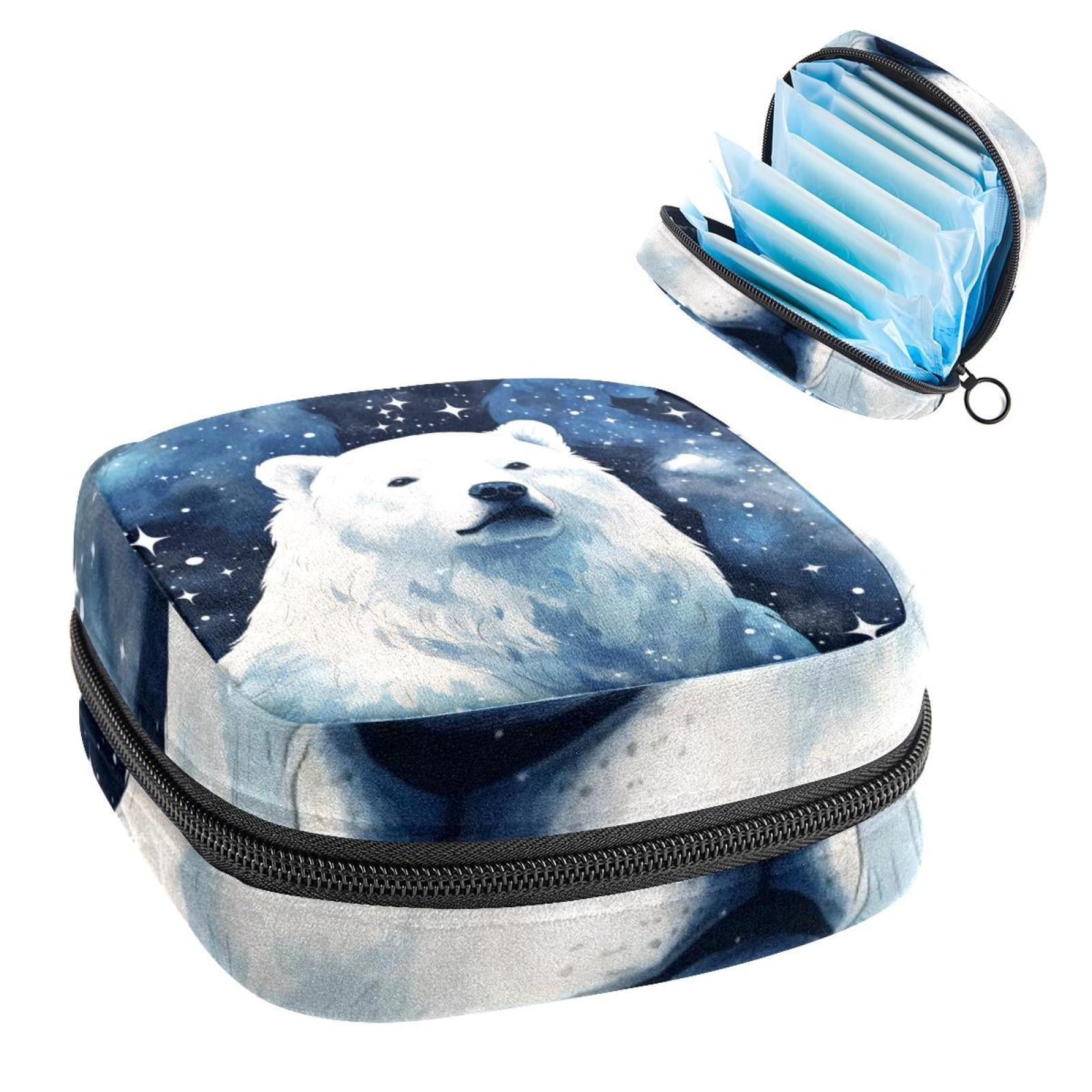 Polar Bear Sanitary Napkin Purse Period Purse Small Storage Bag ...
