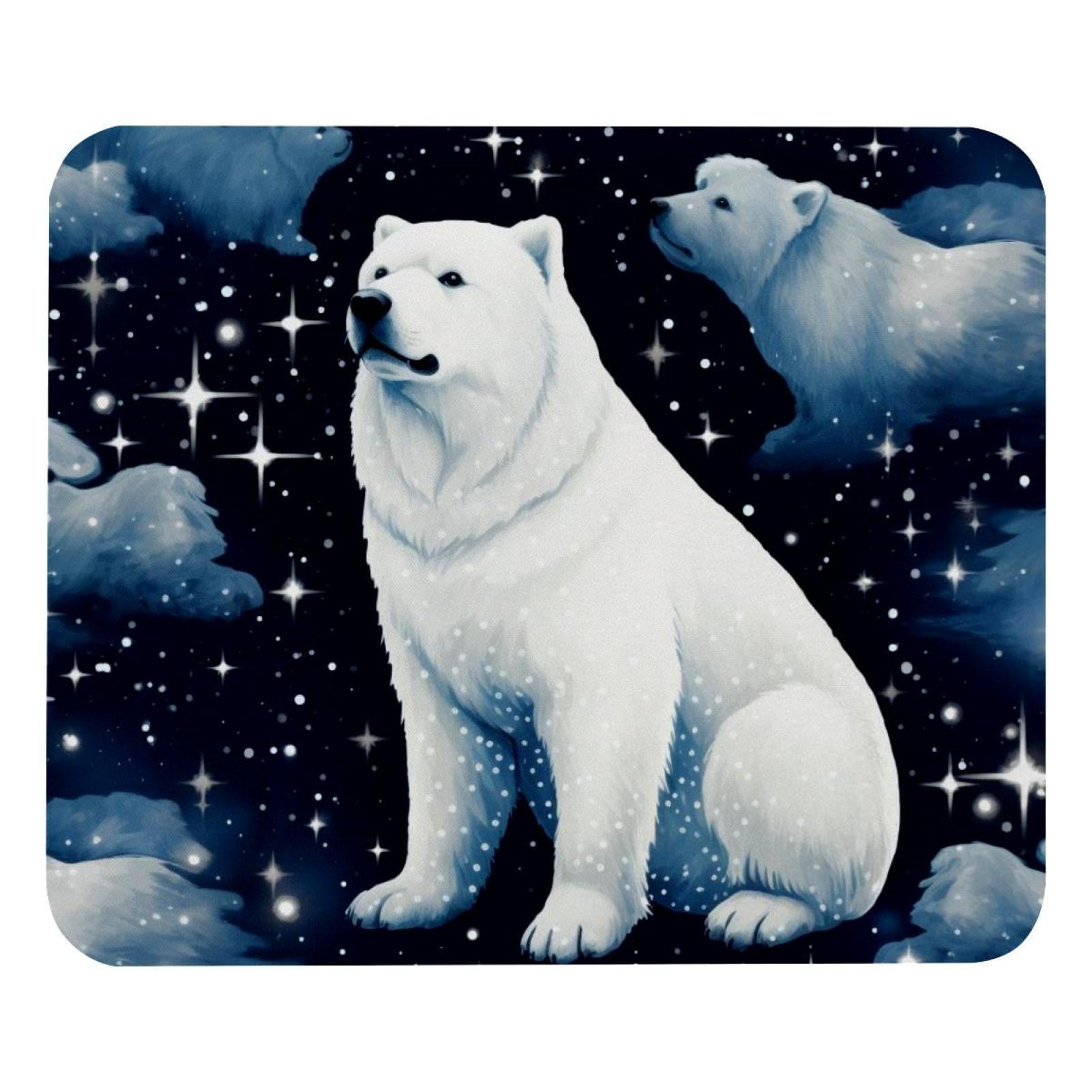 Polar Bear Square Desk Mat Gaming Mouse Pad, 8.3x9.8 Inch Non-Slip ...