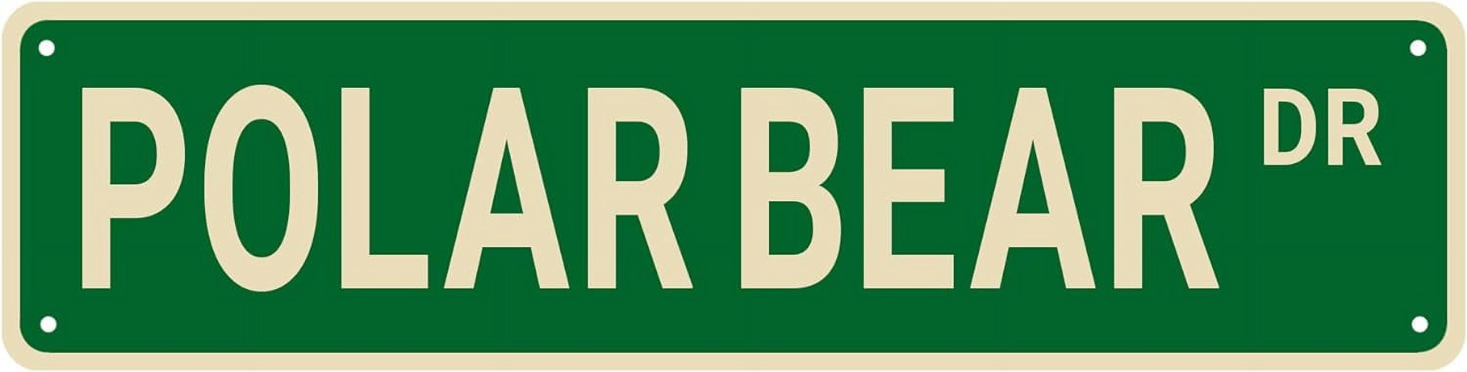 Polar Bear Street Signs, Polar Bear Decor Polar Bear Sign Polar Bear ...