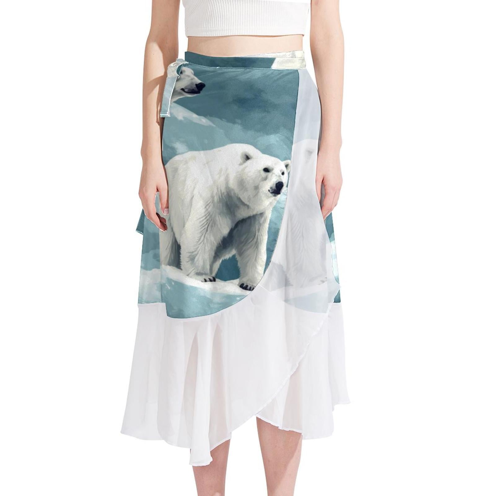 Polar Bear Stylish Chiffon Beach Skirt Summer Dresses for Women - Walmart.com