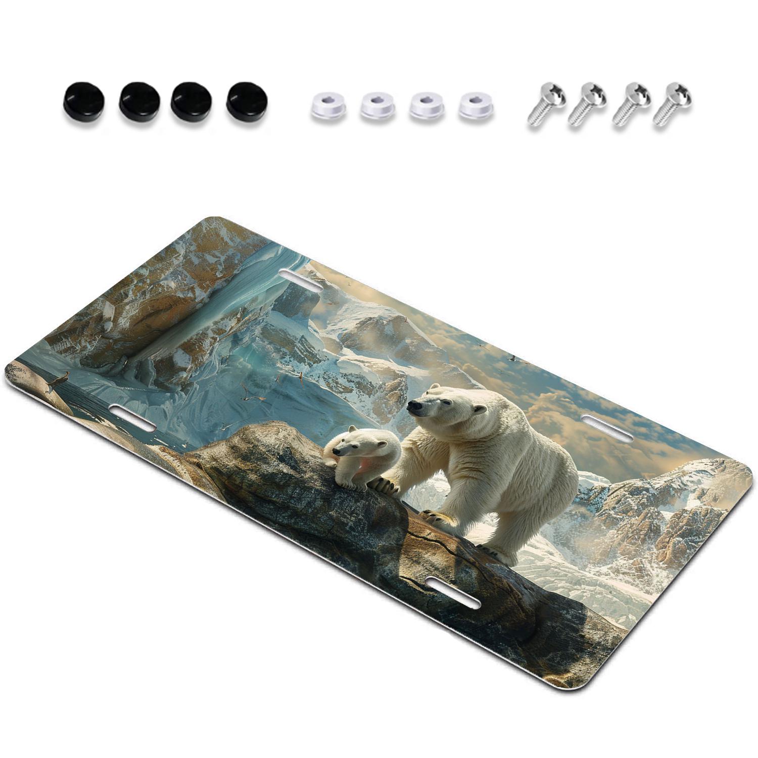 Polar Bear Swimming Underwater in Clear Blue Ocean Lovely Plate Cover ...