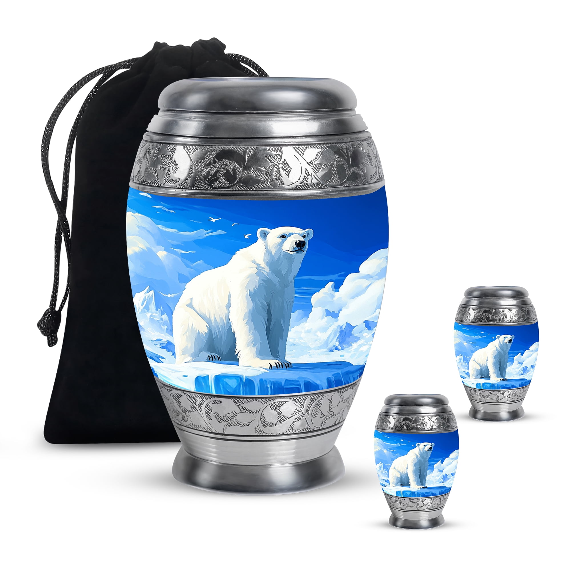 Polar Bear Urns for Human Ashes Adult Female, Keepsake Urn for Ashes ...