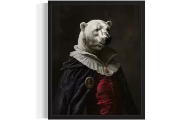 Polar Bear Vampire Animal Photo Art Print Poster Wall Art Painting ...
