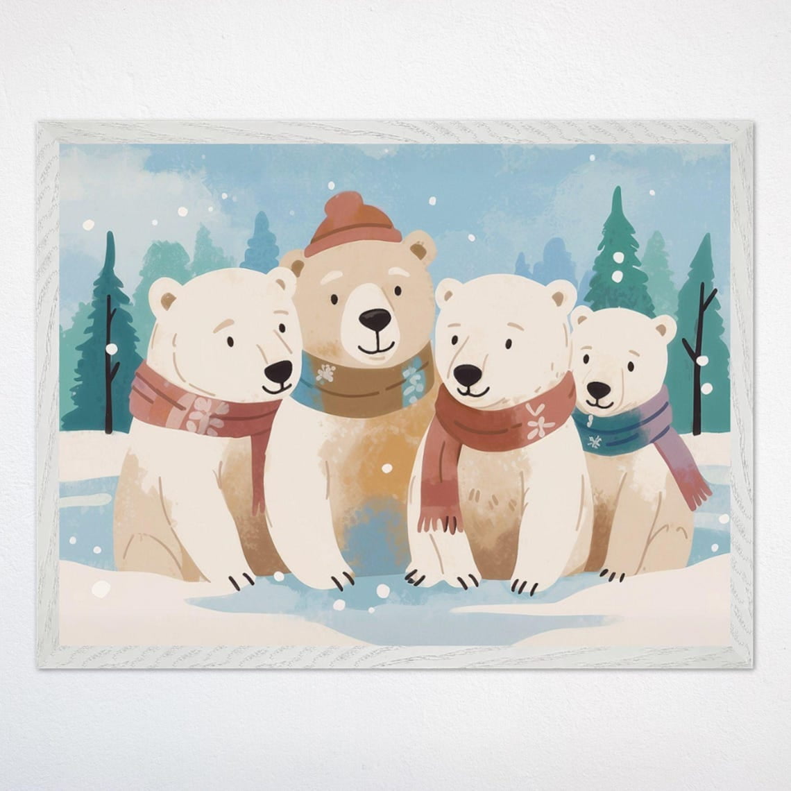 Polar Bear Wall Art For Nursery And Kids Rooms, Polar Bear Wall Decor ...