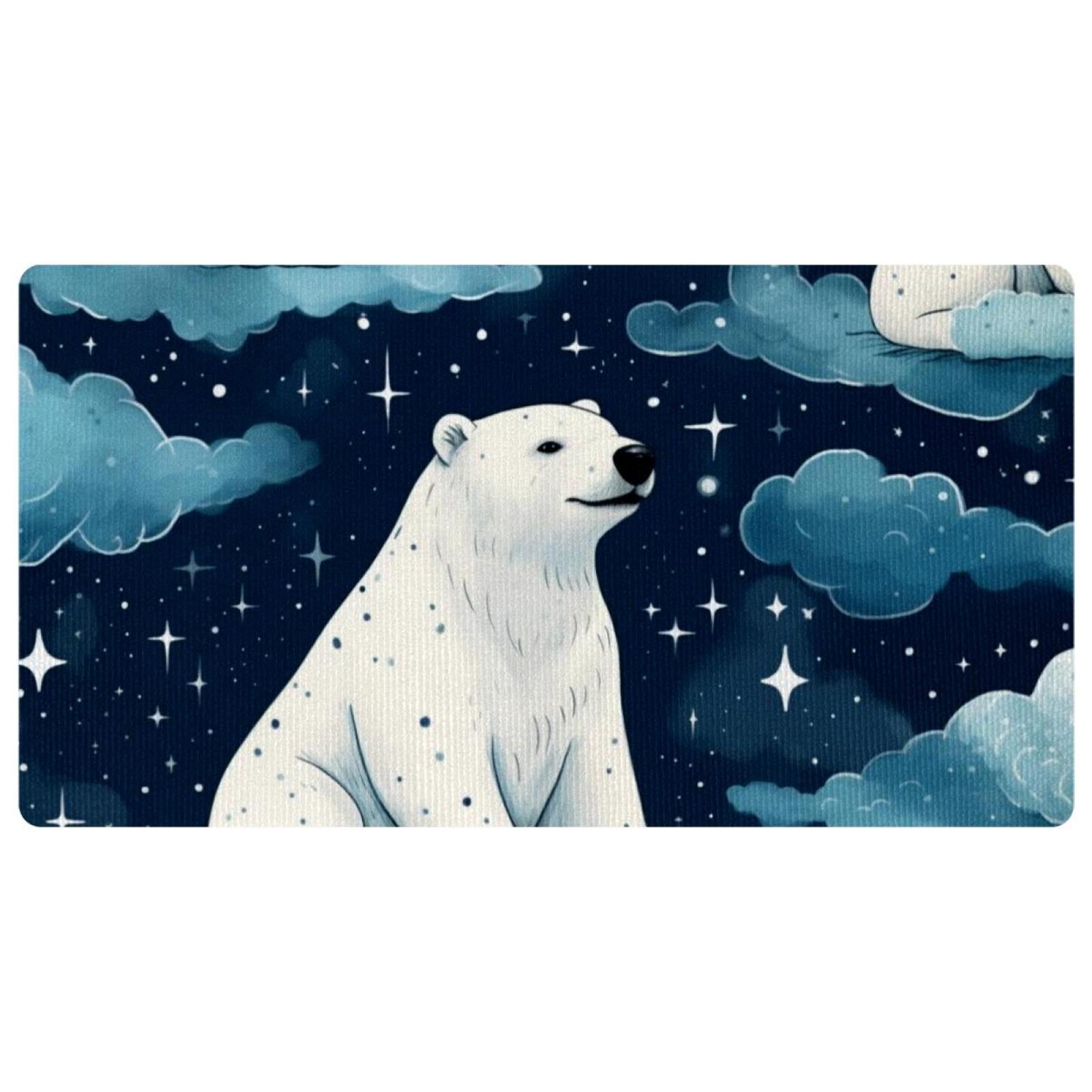 Polar Bear and White Cloud Deluxe Kitchen Mats for Floor - Anti Fatigue ...