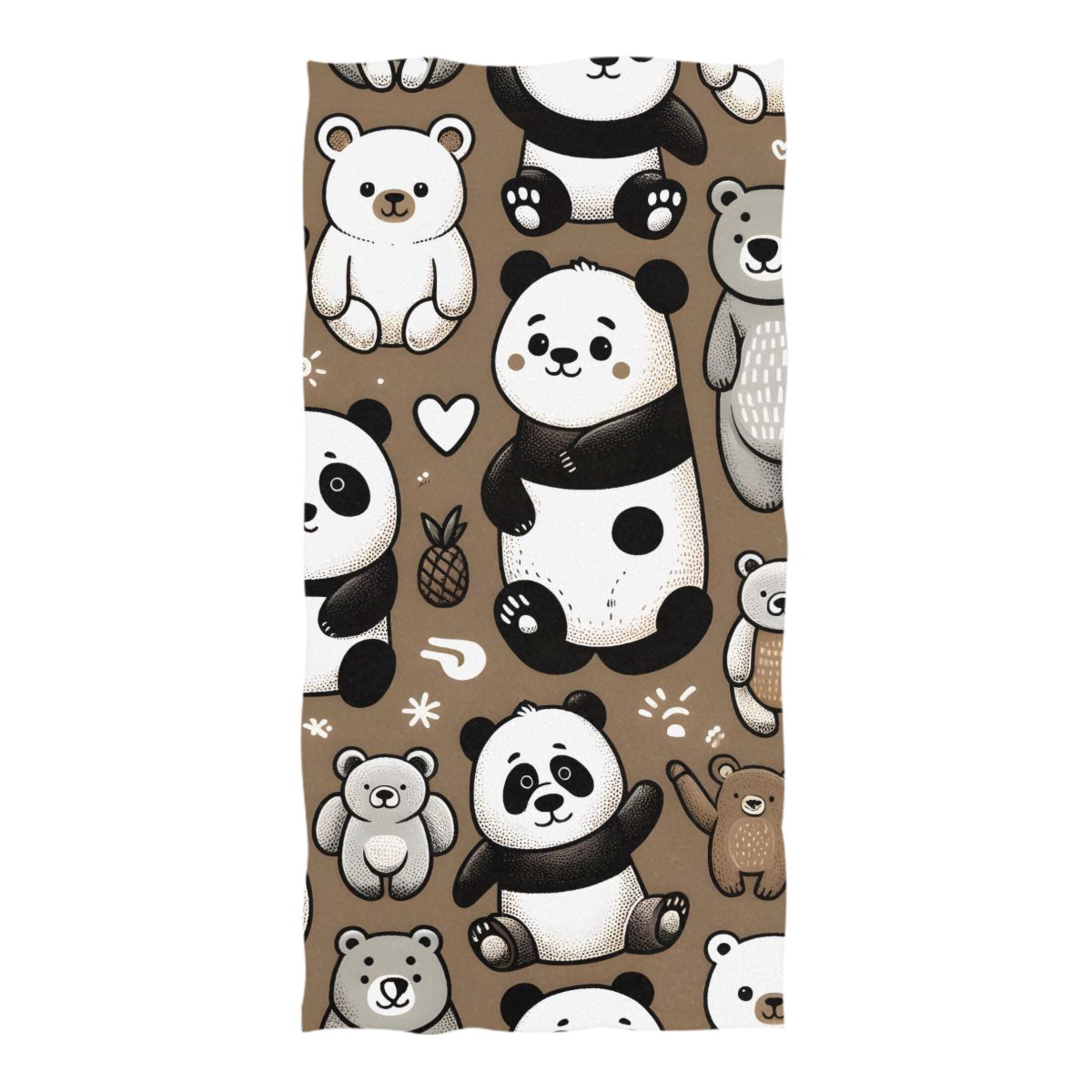 Polar Bear and Panda Beach Towel Oversized 74"x37" Pool Towels Soft ...