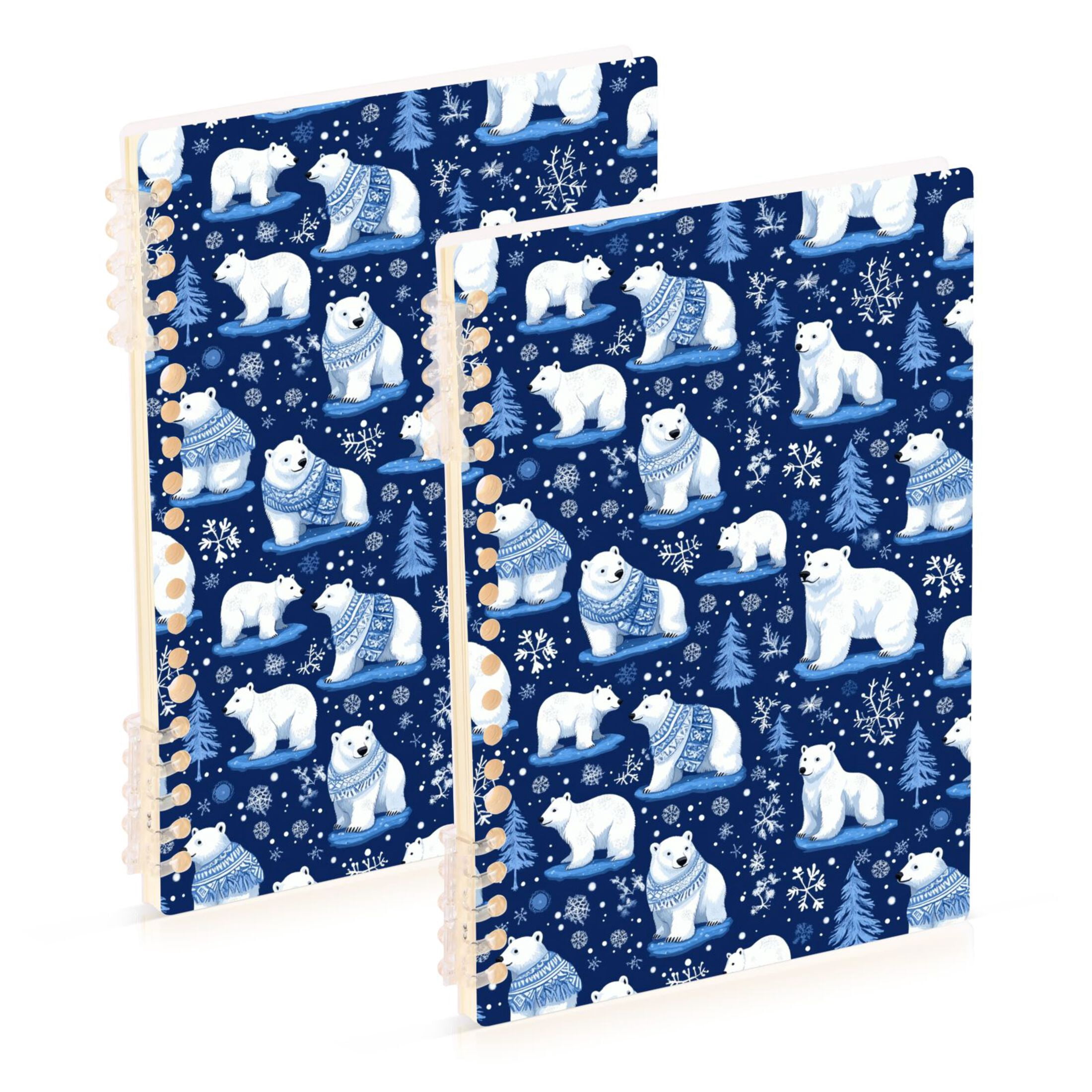Polar Bears Wearing Sweaters Notebooks 2 Pcs 1-subject Journal 60 ...