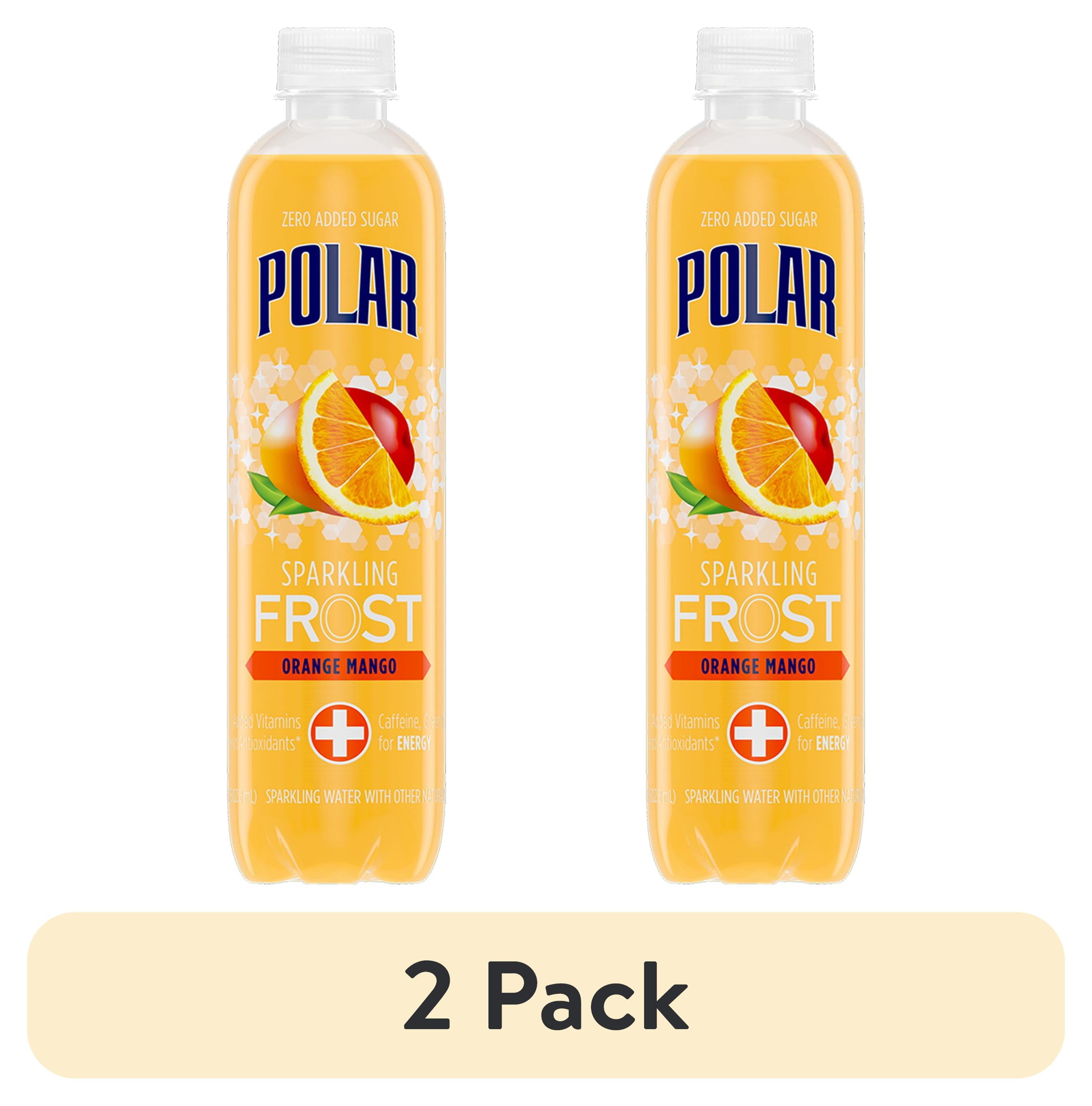 (2 pack) Polar Beverages Sparkling Frost Water, Orange Mango Liquids ...