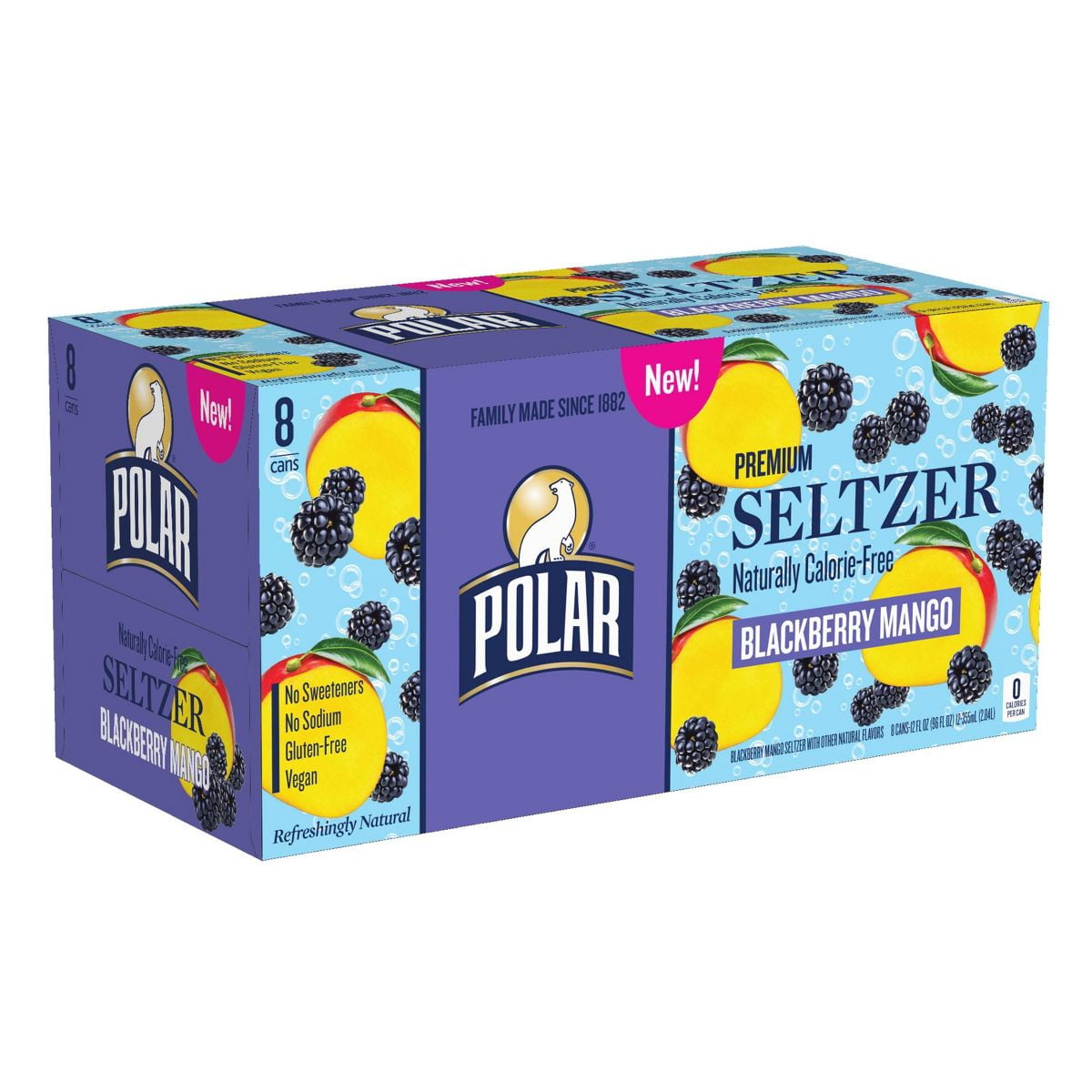 Polar Blackberry Mango Seltzer Water - 8pk/12 fl oz Cans - Walmart.com