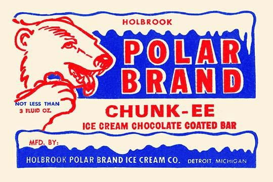 Polar Brand Chunk-EE Ice Cream Chocolate Coated Bar-Fine Art Canvas ...