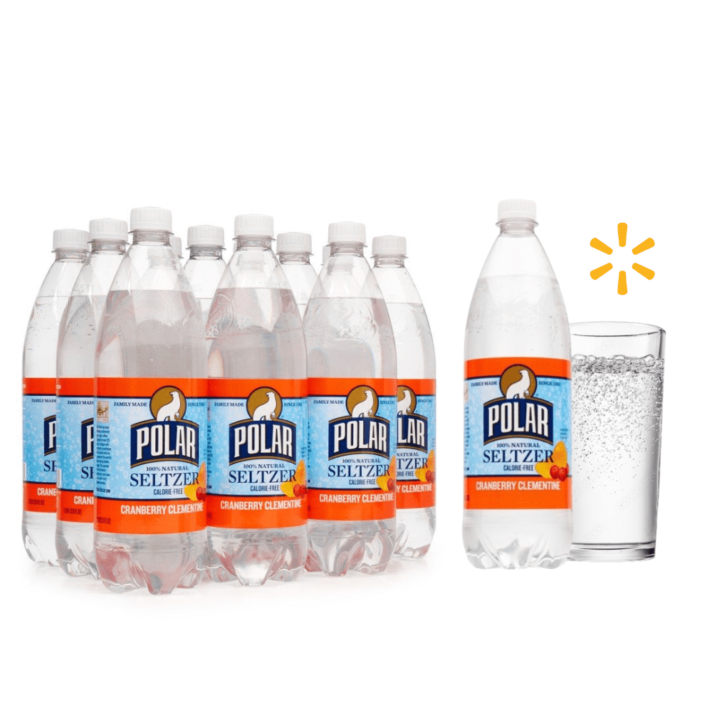 Polar Cranberry Clementine Sparkling Water, Seltzer Soda Soft Drink, 1 Liter Bottles, 12 Pack ...