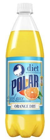 Polar Diet Orange Dry Soda 1 L Plastic Bottles - Pack of 12 - Walmart.com