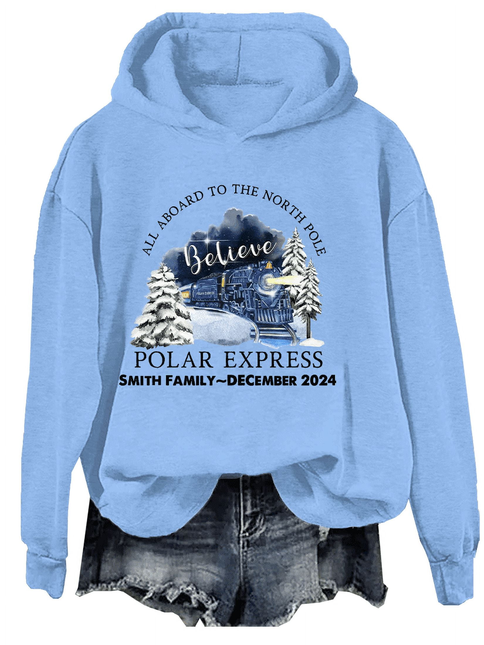 Polar Express Hoodie, All Aboard to The North Pole Polar Express ...