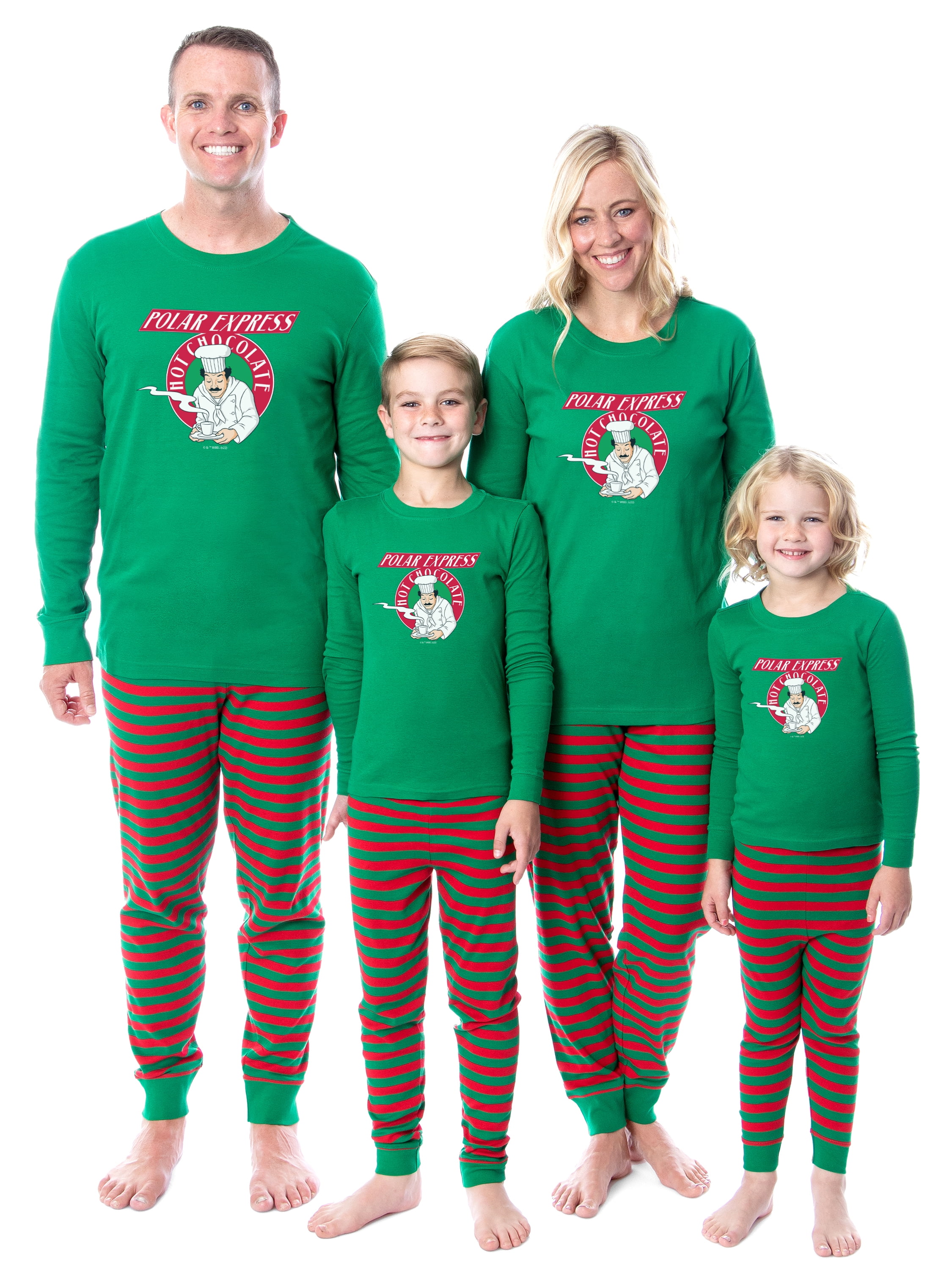 Polar Express Movie Film Hot Chocolate Tight Fit Family Pajama Set ...
