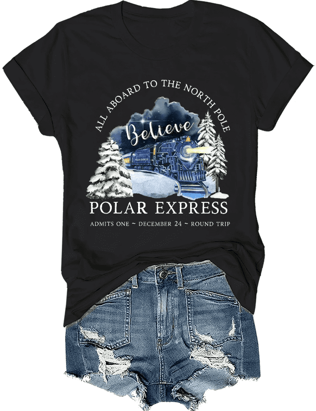 Polar Express Shirt, All Aboard to The North Pole Polar Express ...
