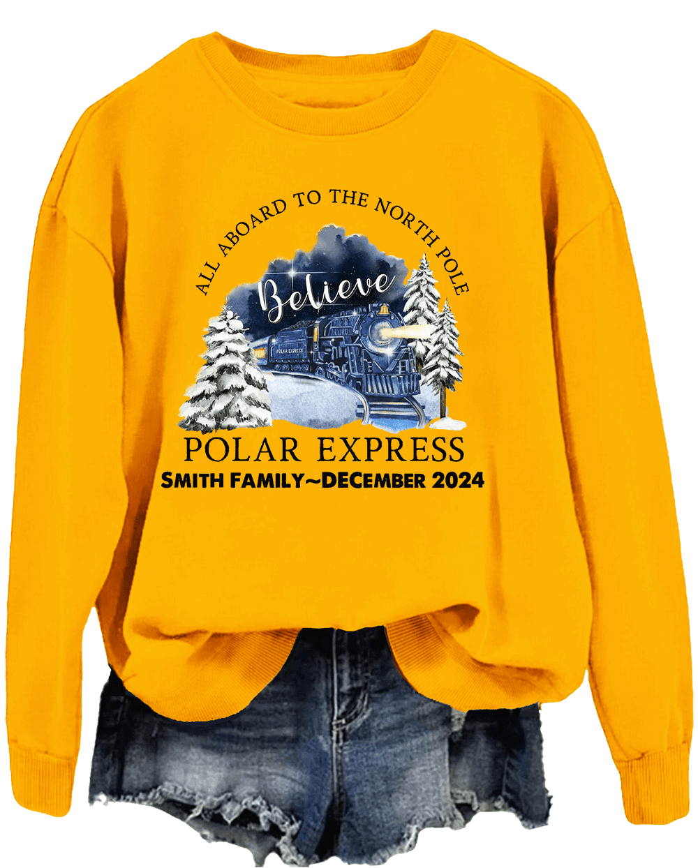 Polar Express Sweatshirt All Aboard to The North Pole Polar Express ...