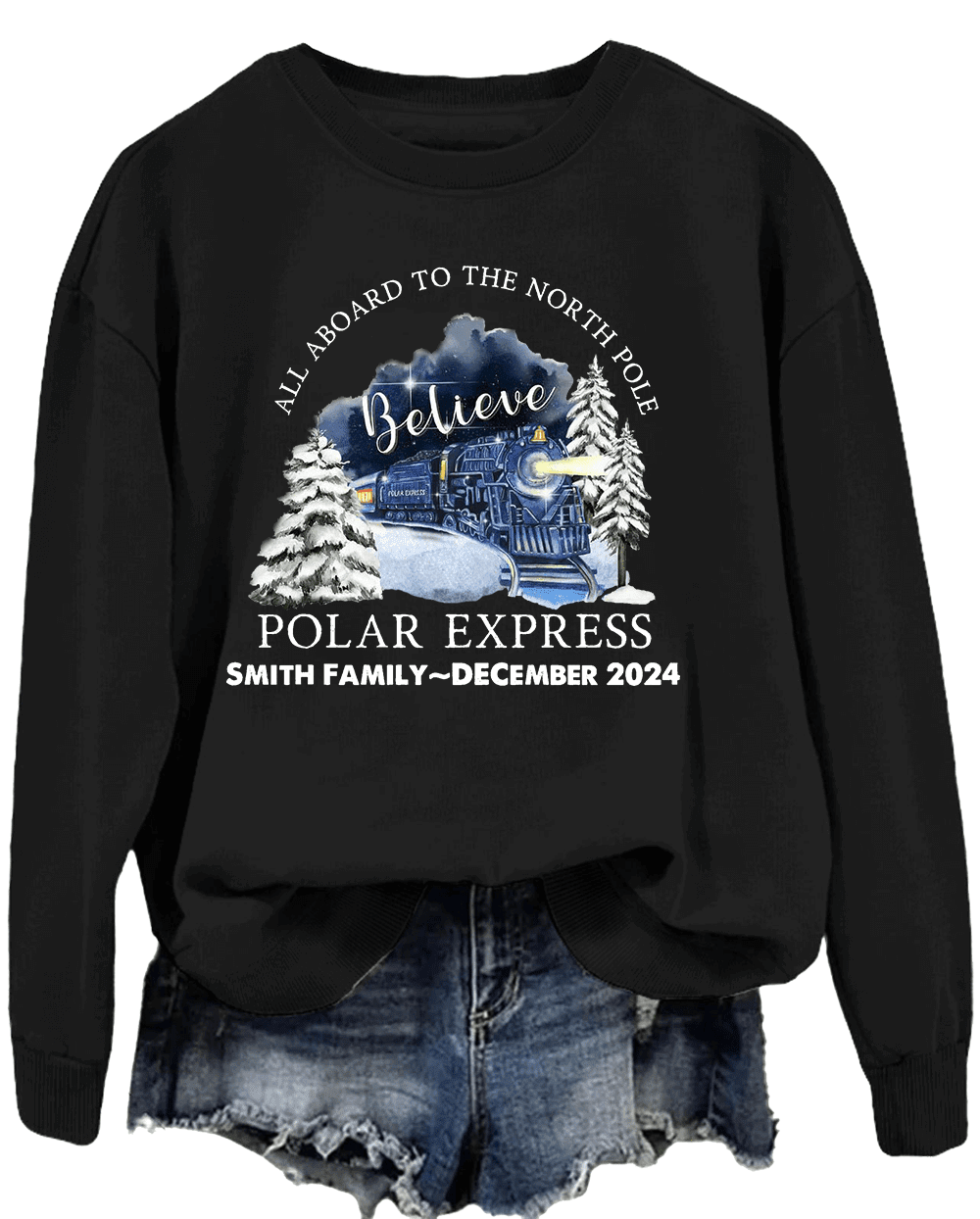 Polar Express Sweatshirt All Aboard to The North Pole Polar Express ...