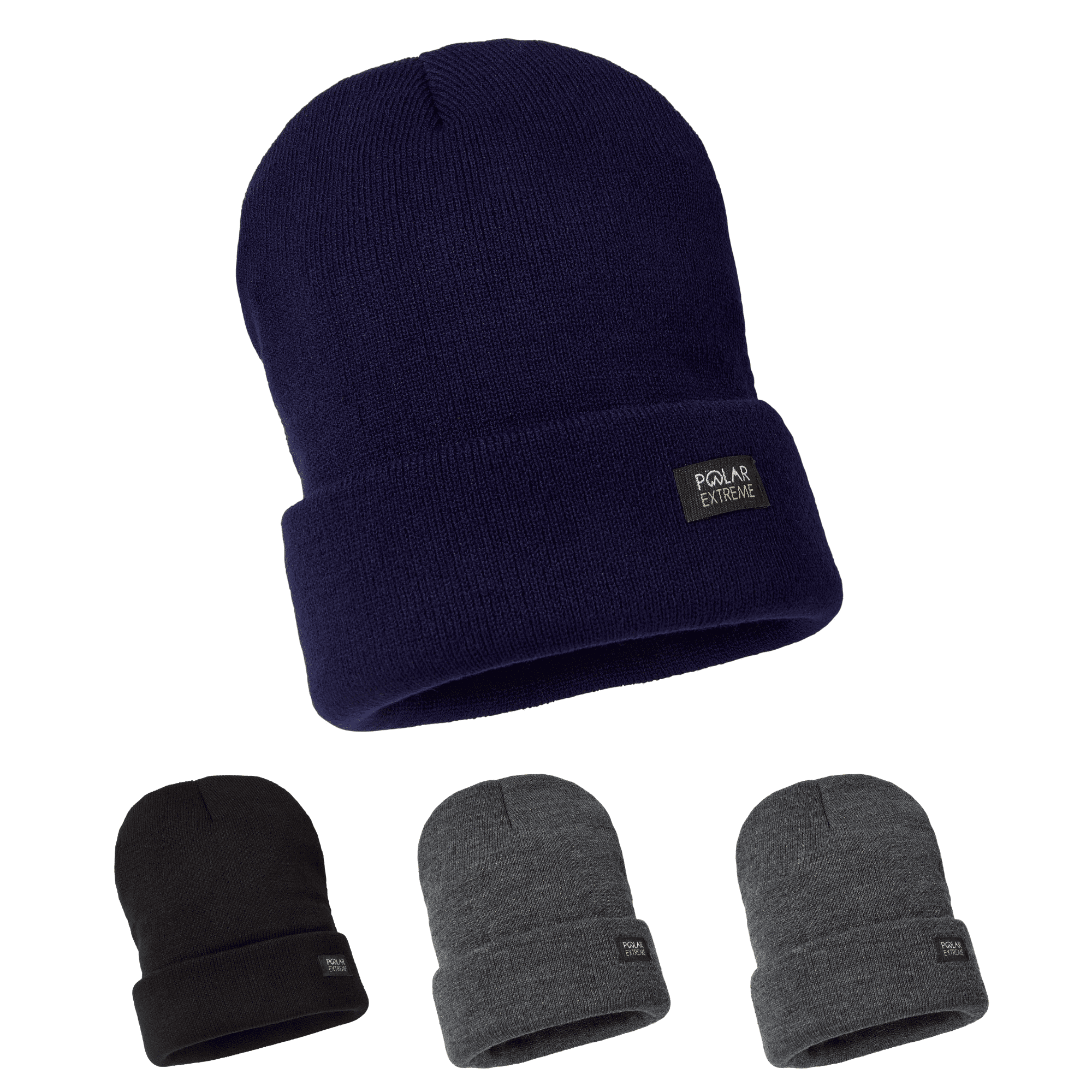 Polar Extreme Heat Men's Sherpa Lined Knit Hat, Navy - Walmart.com