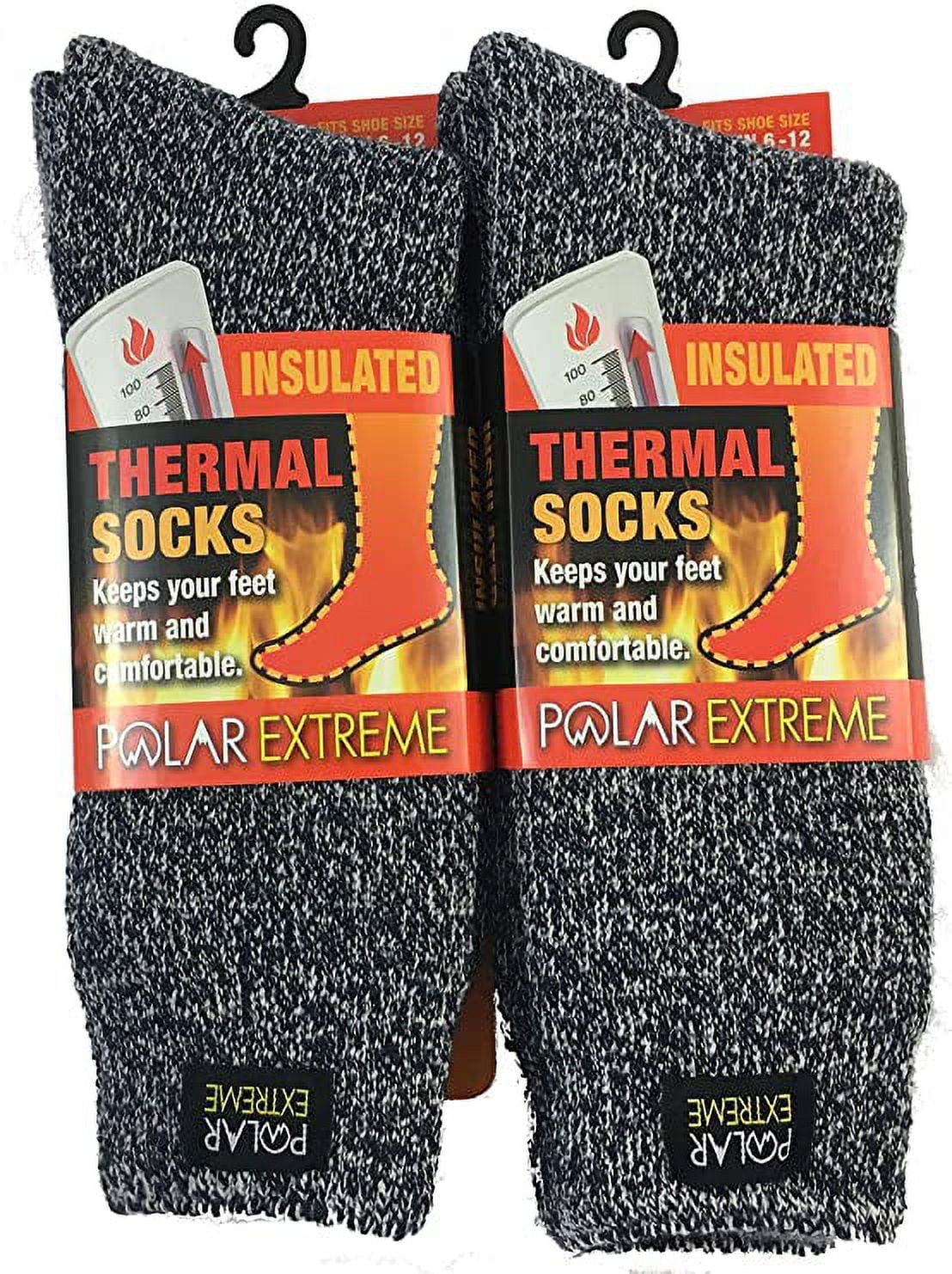 Polar Extreme Insulated Thermal Socks with Fleece Lining Pack of 2 ...