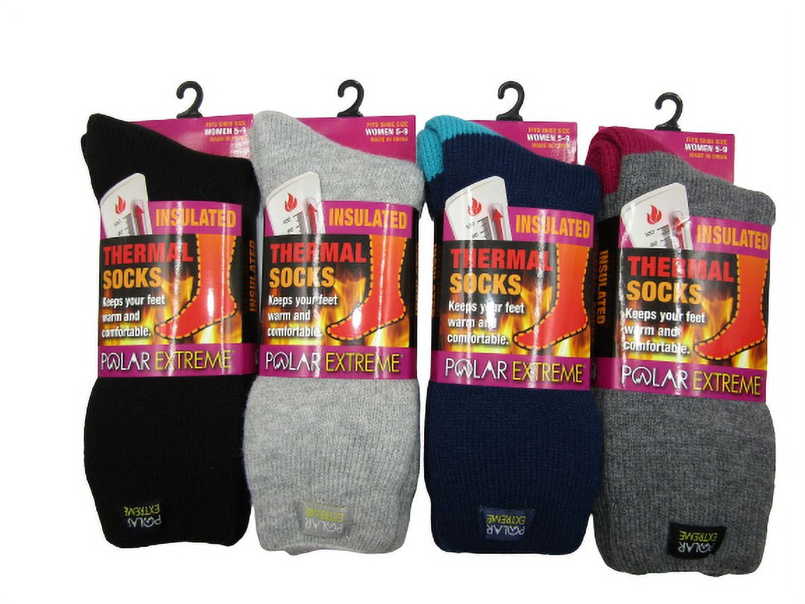 Polar Extreme Insulated Cold Weather Thermal Socks, Extra Heavy Acrylic ...