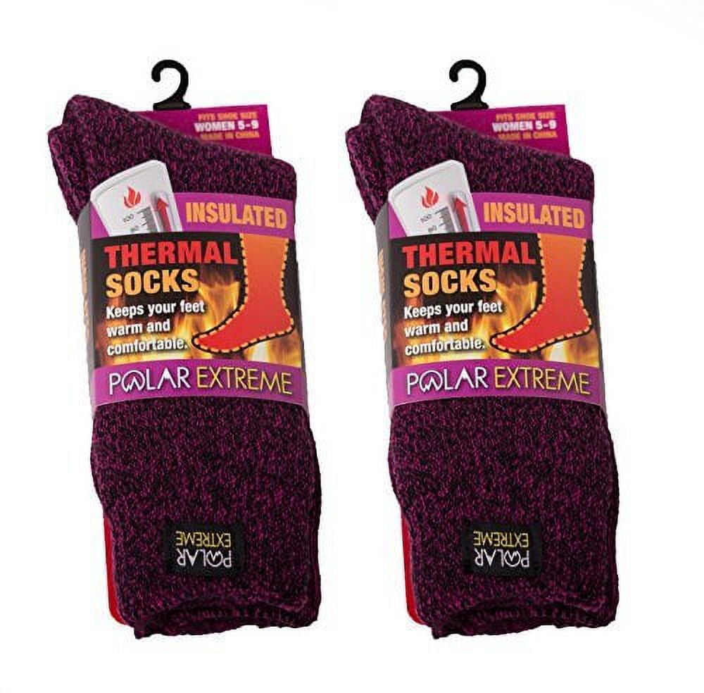 Polar Extreme Women's Moisture Wicking Thermal Socks (Fuchsia ...