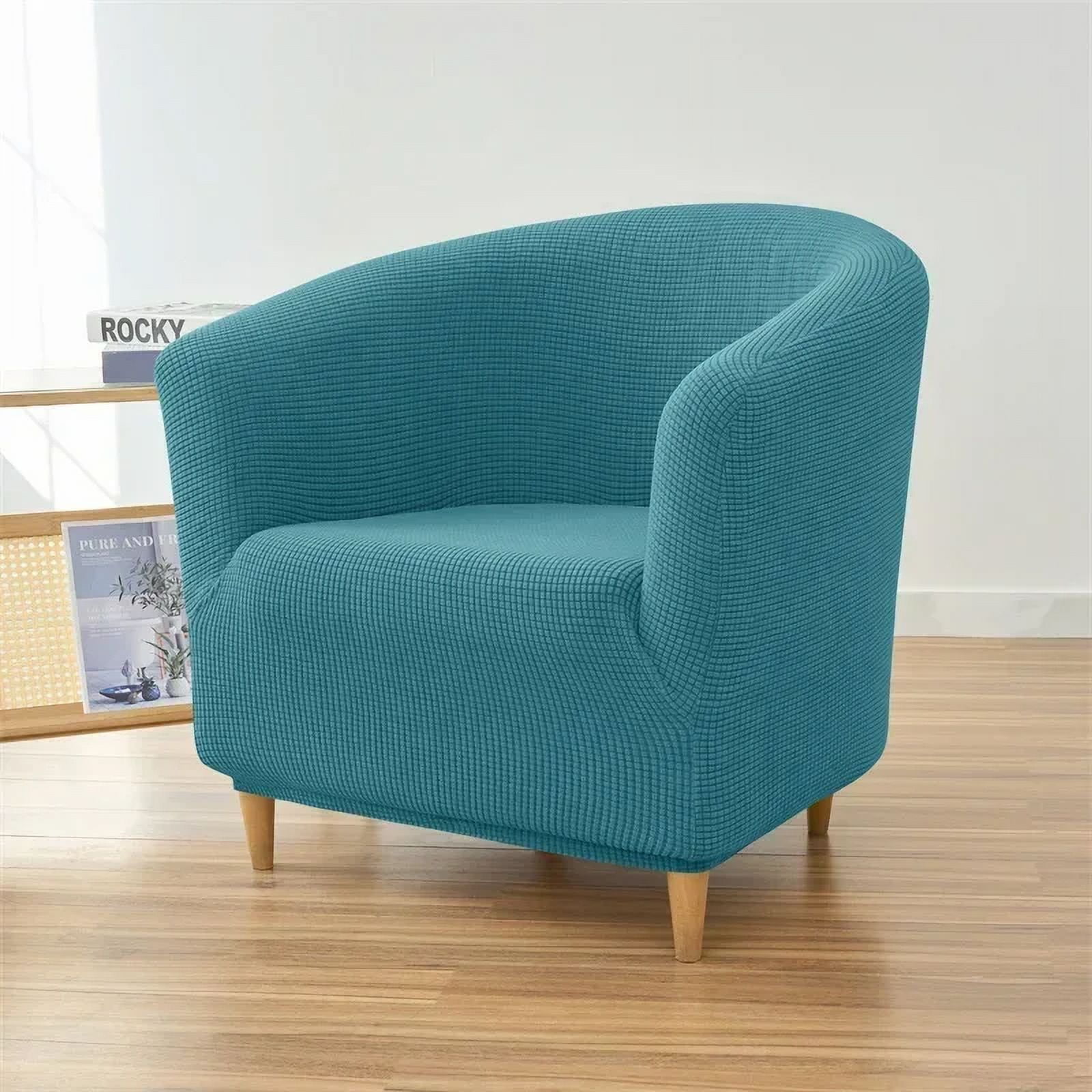 Polar Fleece Club Chair Cover Stretch Tub Chair Slipcovers Elastic Single Sofa Cover Armchair ...