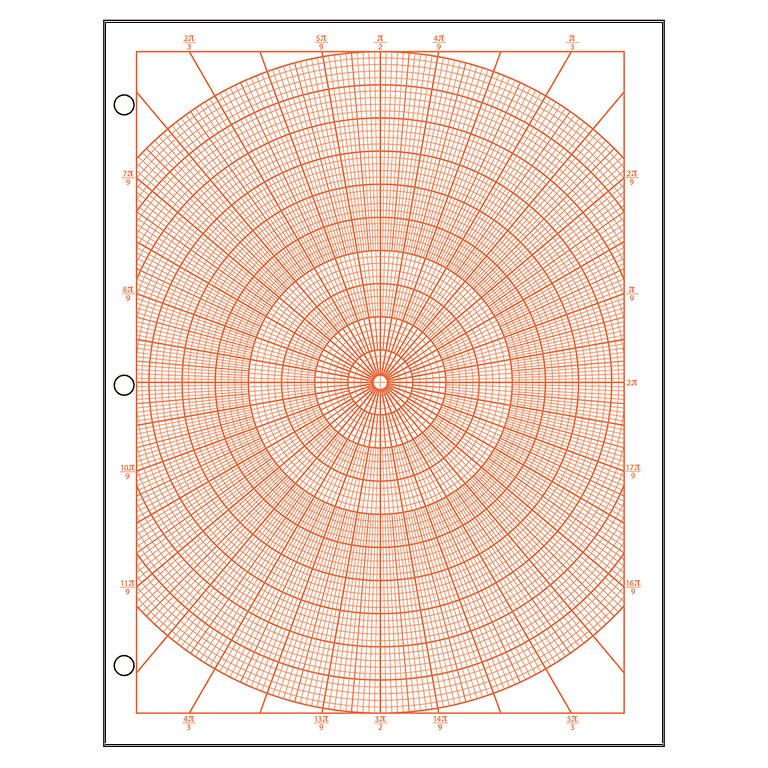 Labeled Polar Graph Paper