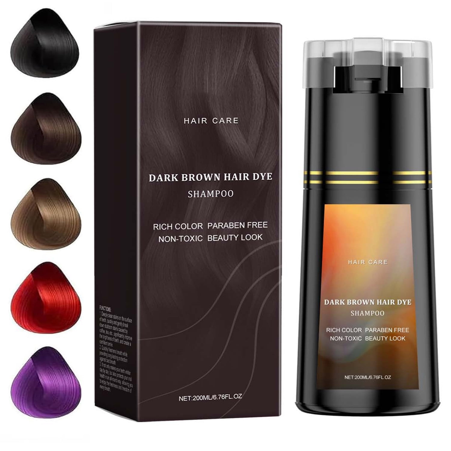 Rdeuod Polar Hair Dye Shampoo, Instant Gray Hair Coverage, Brown Hair ...