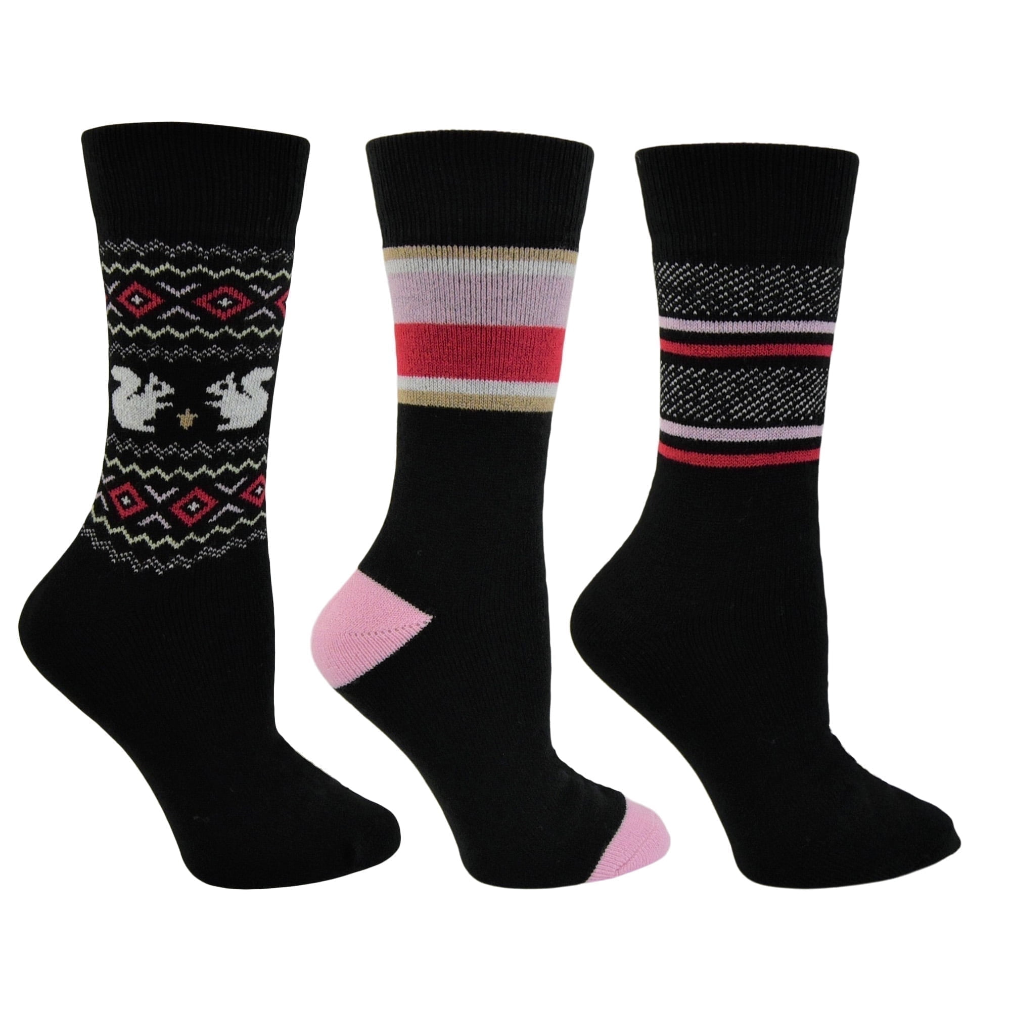 Polar Heat Women’s Brushed Acrylic Heat Series Winter Socks, 3 Pack ...